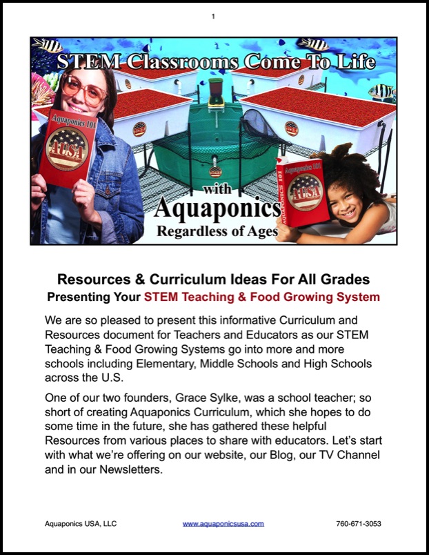 Aquaponics in the Classroom | Aquaponics USA